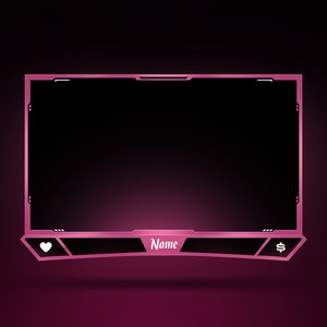Pink Animated Webcam Overlay: Clean Stream Template (PSD, PNG, WEBM) - Etsy