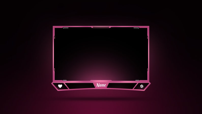 Pink Animated Webcam Overlay: Clean Stream Template (PSD, PNG, WEBM) - Etsy