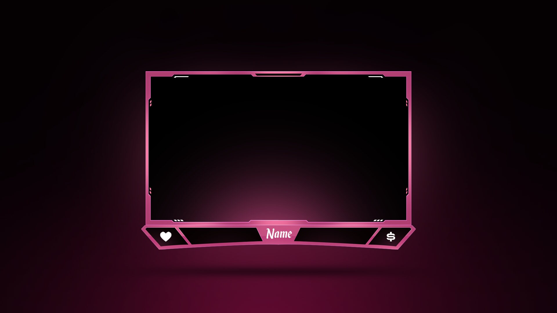 Pink Animated Webcam Overlay: Clean Stream Template (PSD, PNG, WEBM) - Etsy