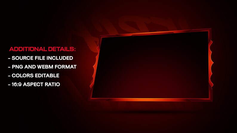 Clean Animated Webcam Overlay // Red Webcam Overlay Template // Stream ...