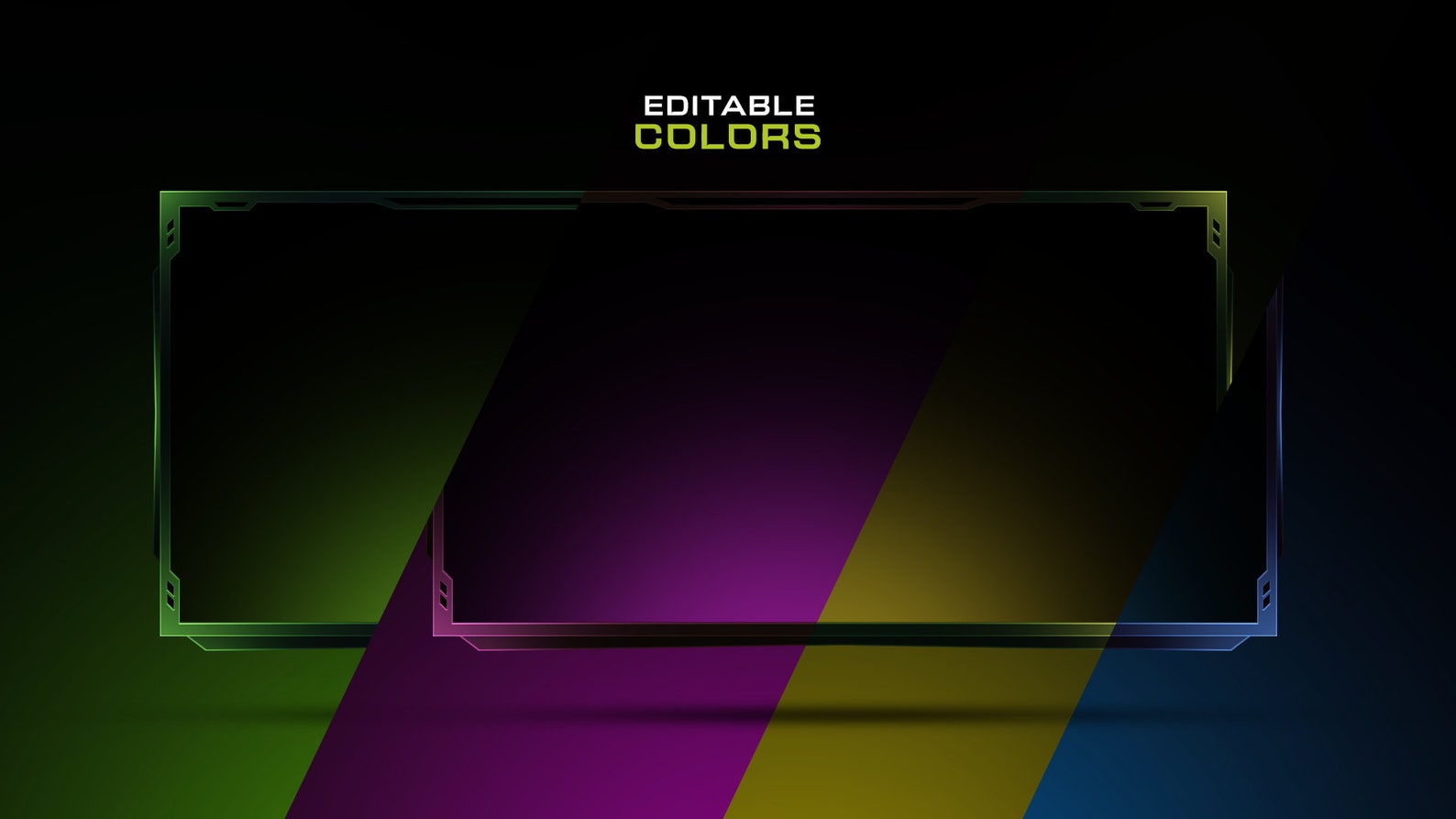 Animated Green Webcam Overlay: Minimal Stream Overlay Template - Etsy