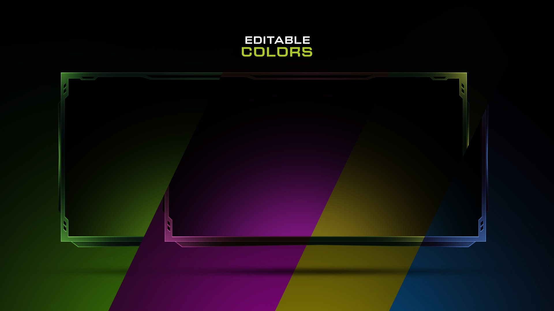 Animated Green Webcam Overlay: Minimal Stream Overlay Template - Etsy