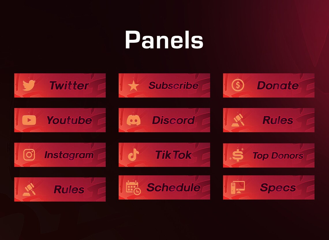 Clean and Minimal Stream Overlay Pack Orange Stream Overlay - Etsy