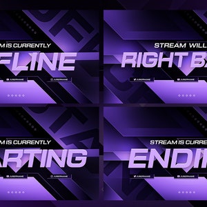 Visionary Stream Overlay Pack || Minimal Full Stream Overlays Pack ...