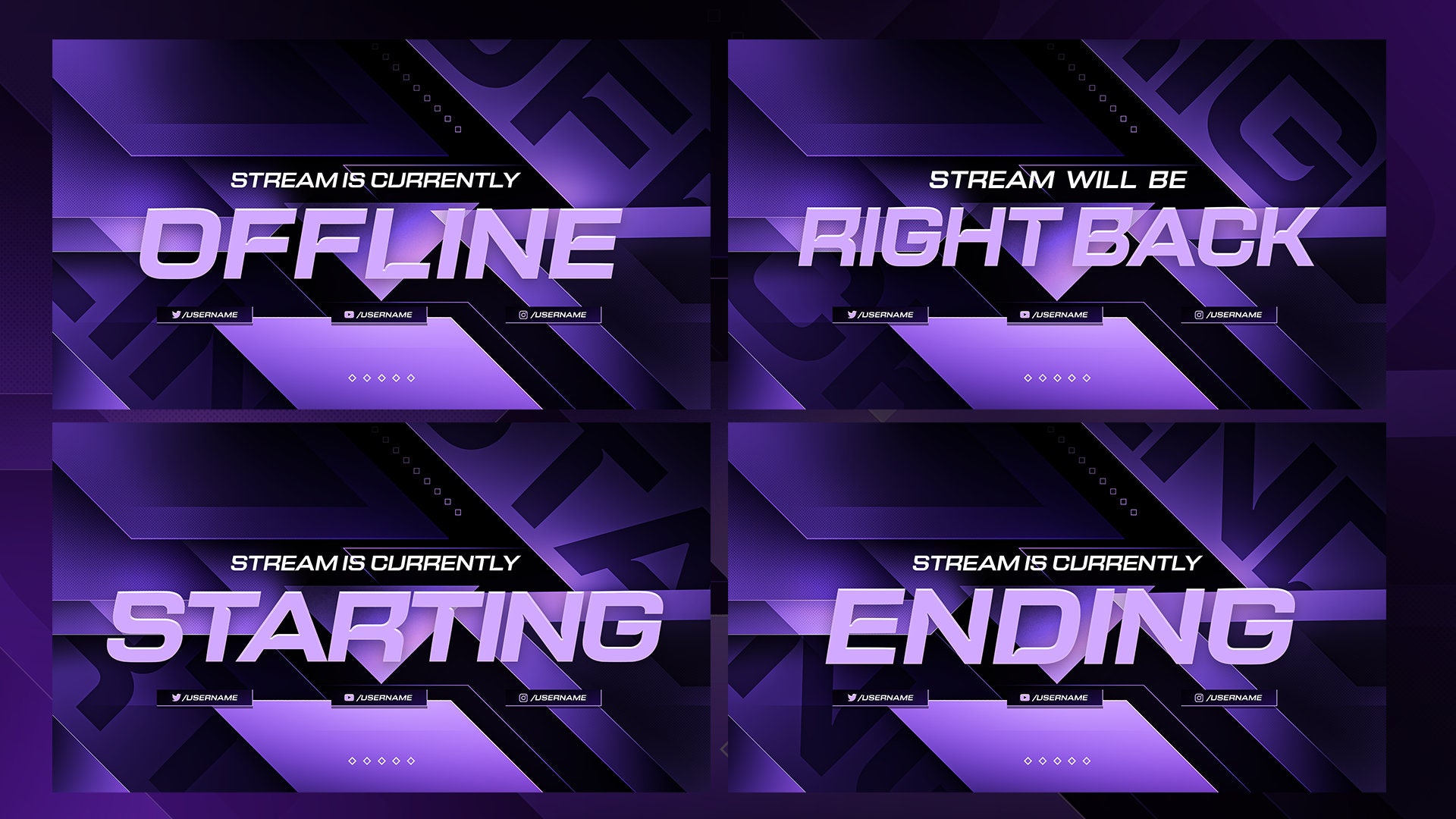 Visionary Stream Overlay Pack Minimal Full Stream Overlays Pack Screens Webcam Overlay Panels - Etsy
