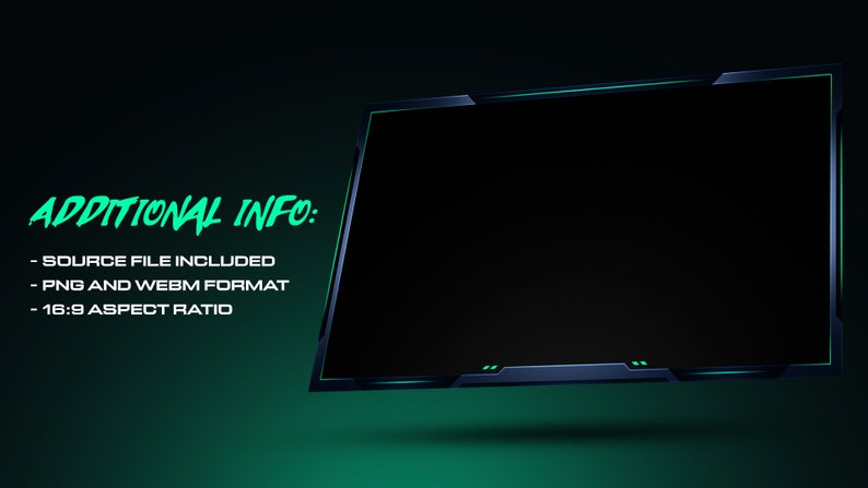 Animated Green Webcam Overlay: Clean Twitch Stream Facecam Template - Etsy