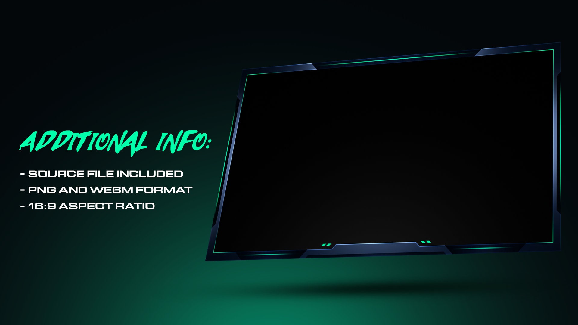 Animated Green Webcam Overlay: Clean Twitch Stream Facecam Template - Etsy
