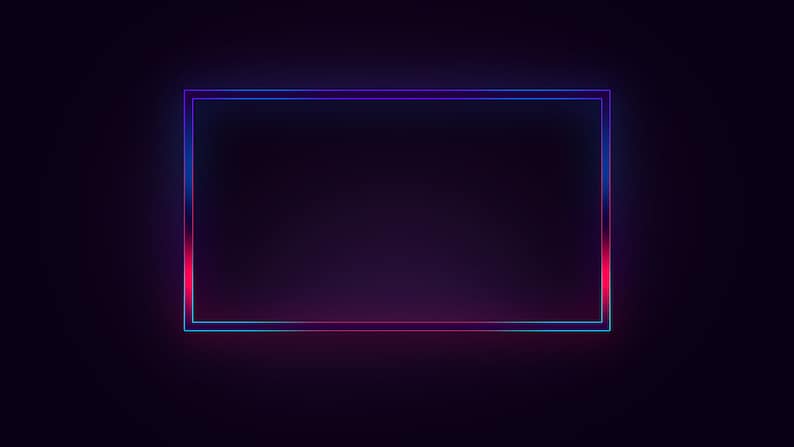 Animated Gradient Webcam Overlay: Neon Twitch Facecam Template - Etsy