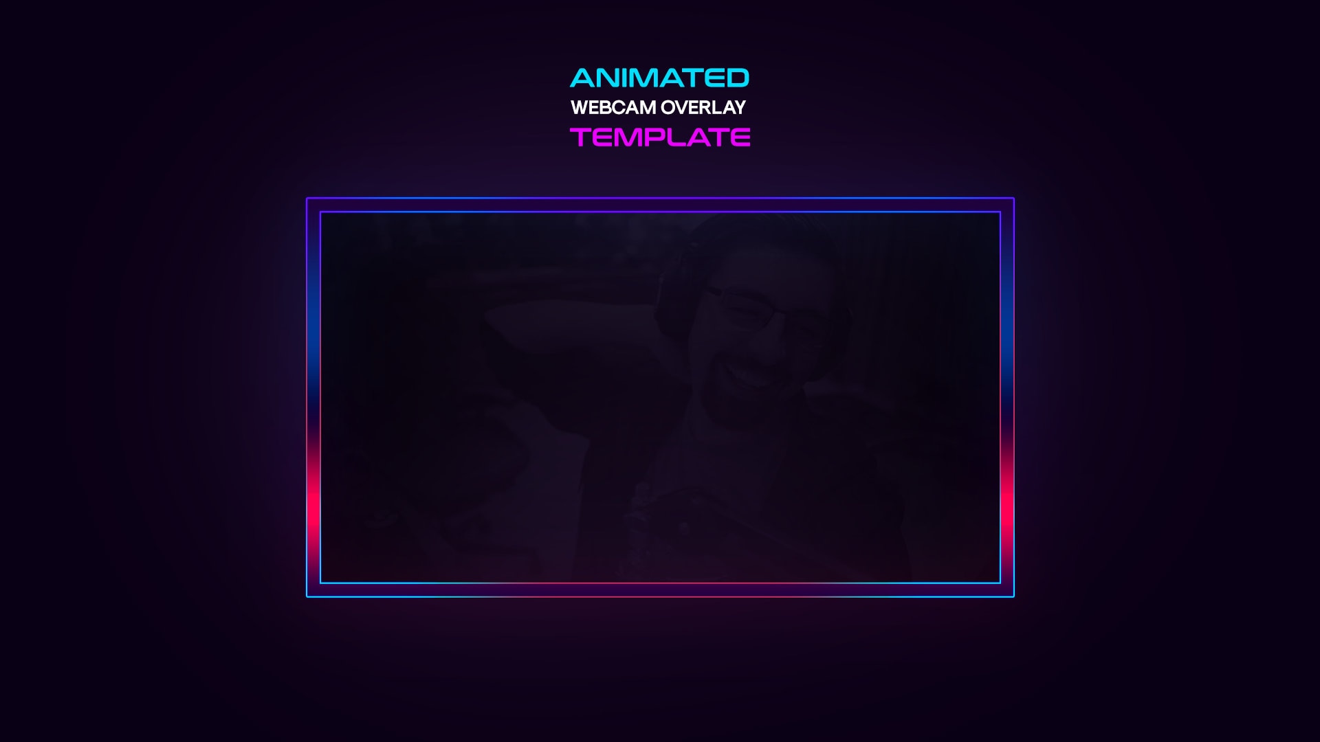 Animated Gradient Webcam Overlay: Neon Twitch Facecam Template - Etsy