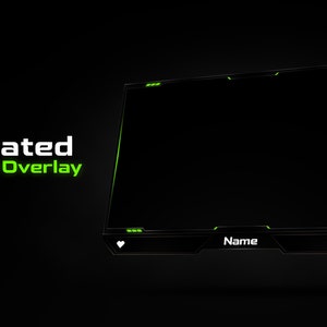 Green Animated Webcam Overlay: Minimalist Stream Facecam Template - Etsy