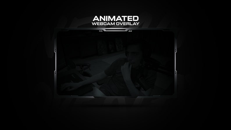 Clean Animated Webcam Overlay // Grey Webcam Overlay Template // Stream ...