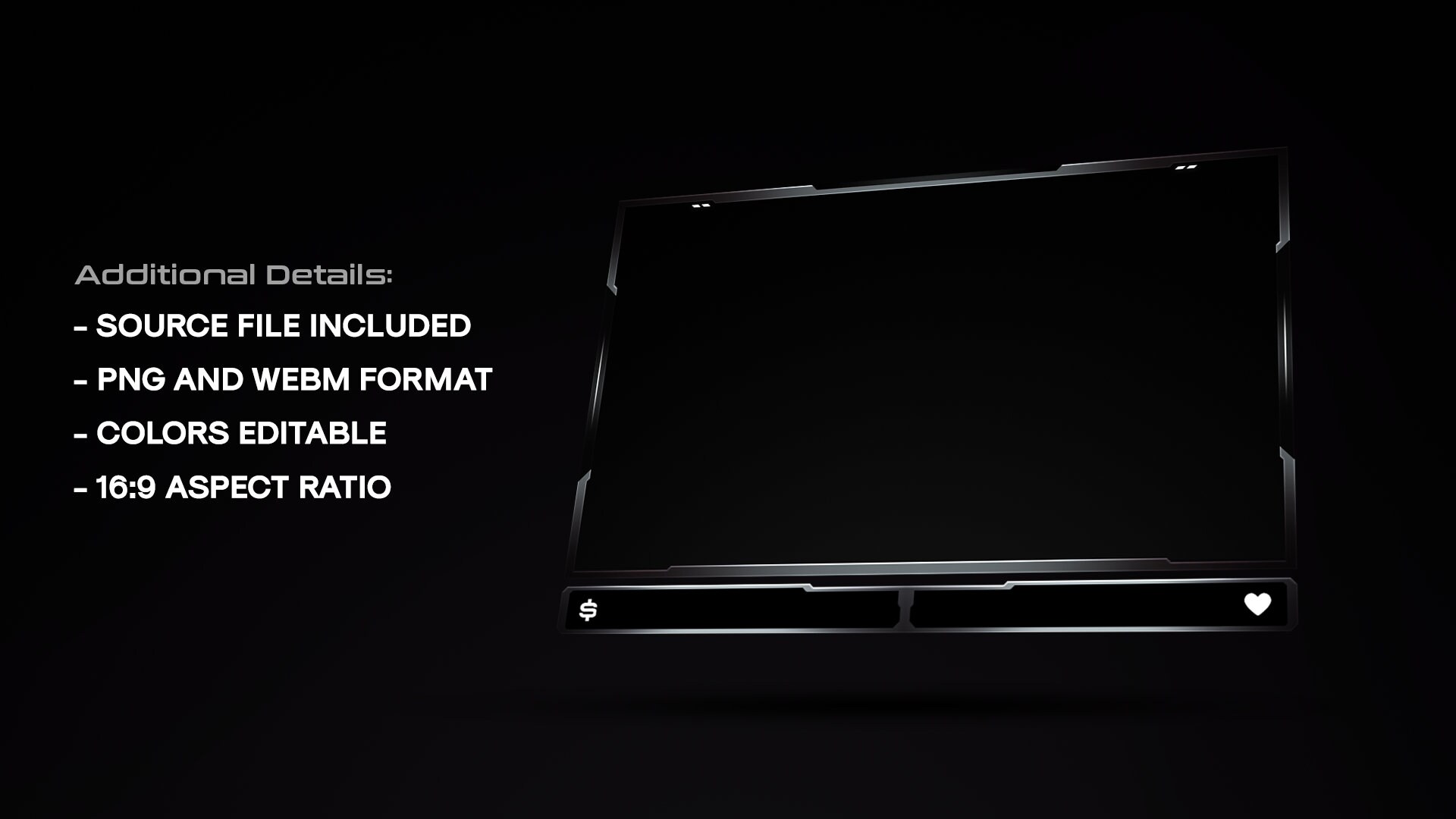 Minimalistic Animated Webcam Overlay Template for Twitch, Kick ...