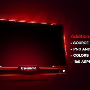 Red Electric Webcam Overlay // Animated Webcam Overlay Template ...