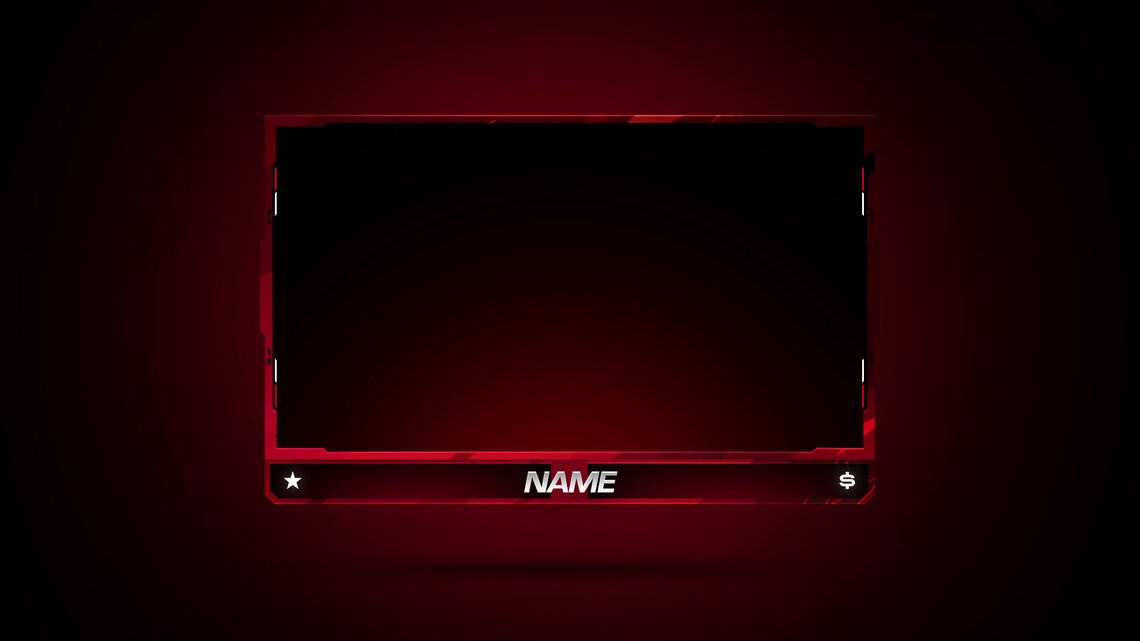 Minimal Red Stream Overlay Pack for Twitch, Kick & Youtube Streamers ...
