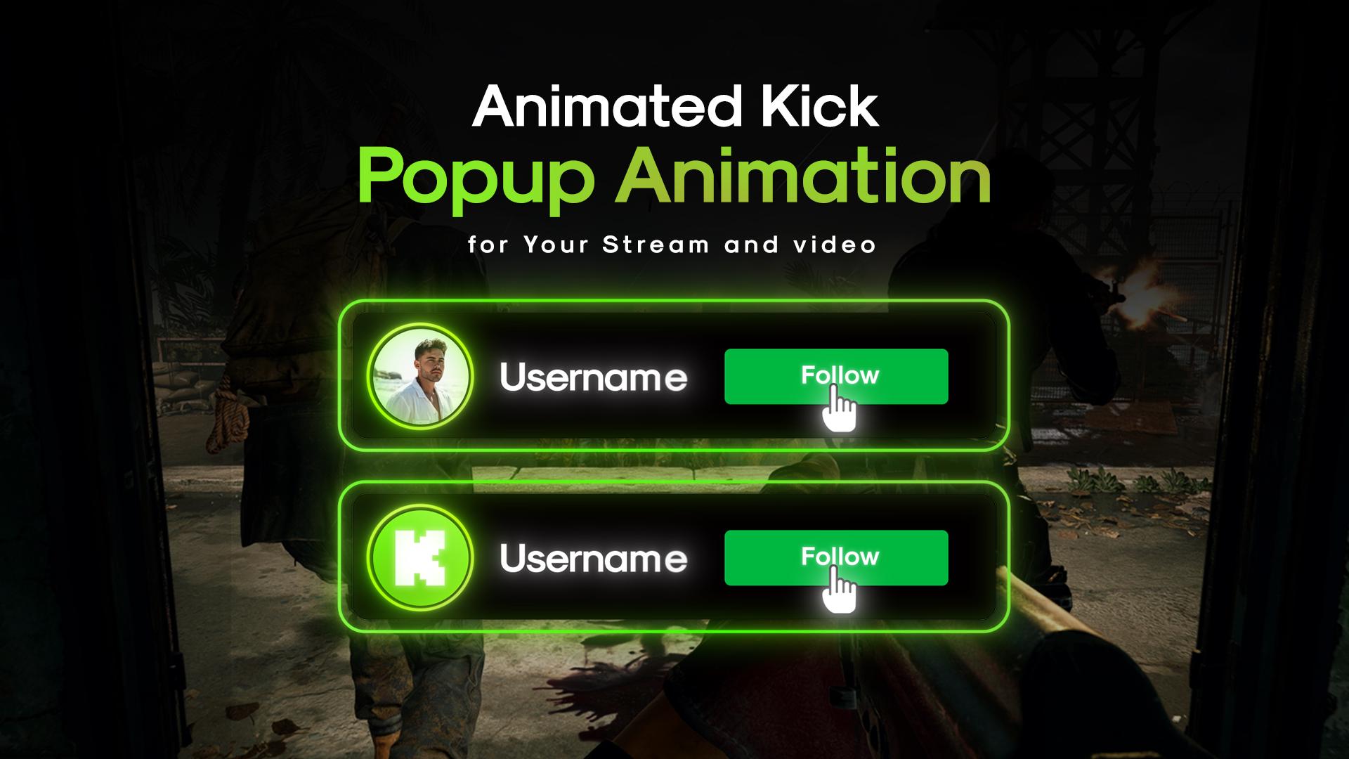 Animated Neon Kick Lower Third: Social Media Popup - Etsy
