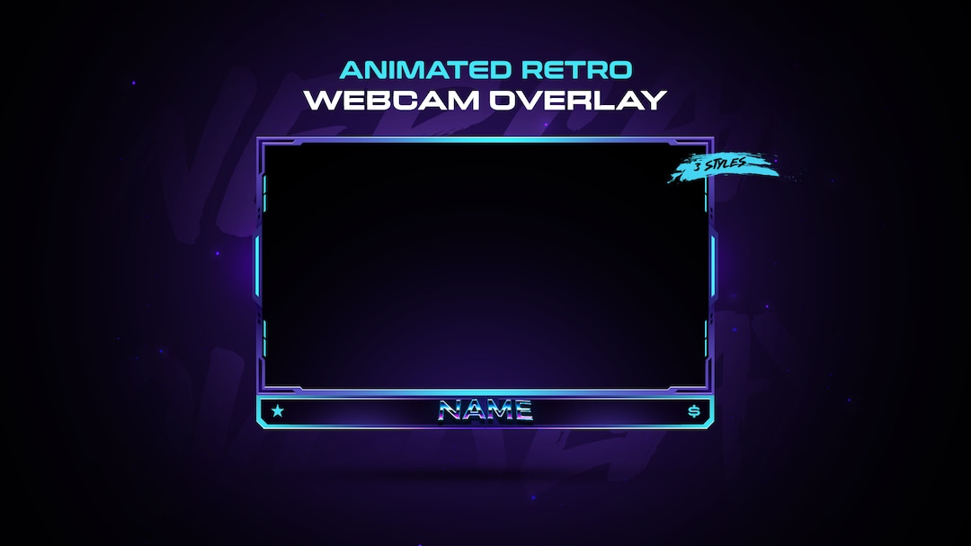 Animated Webcam Overlay // Animated Retro Style Webcam Overlay Template ...