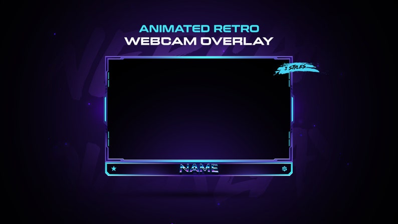Animated Webcam Overlay // Animated Retro Style Webcam Overlay Template ...