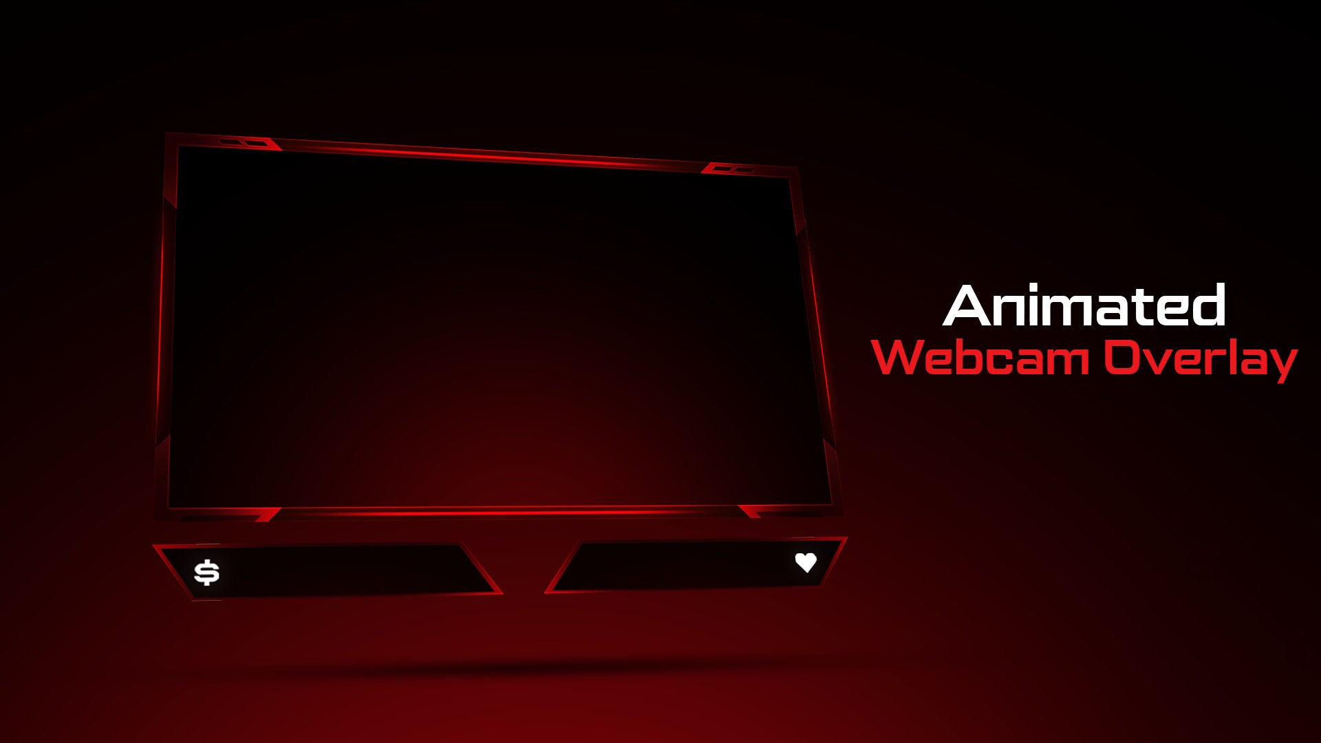 Animate Red Webcam Overlay // Minimal Red Webcam Overlay Template for ...