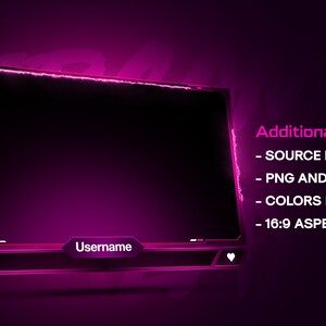 Electric Webcam Overlay // Animated Pink Webcam Overlay Template ...