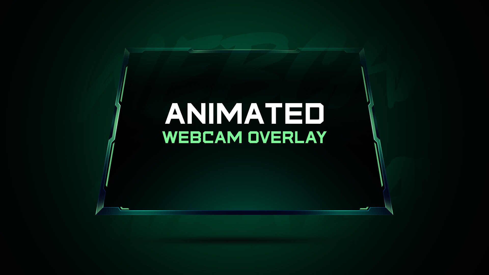Animated Green Webcam Overlay: Clean Streamer Template - Etsy
