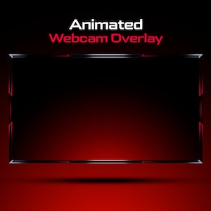 Red Animated Webcam Overlay: Minimalist Stream Overlay Template - Etsy