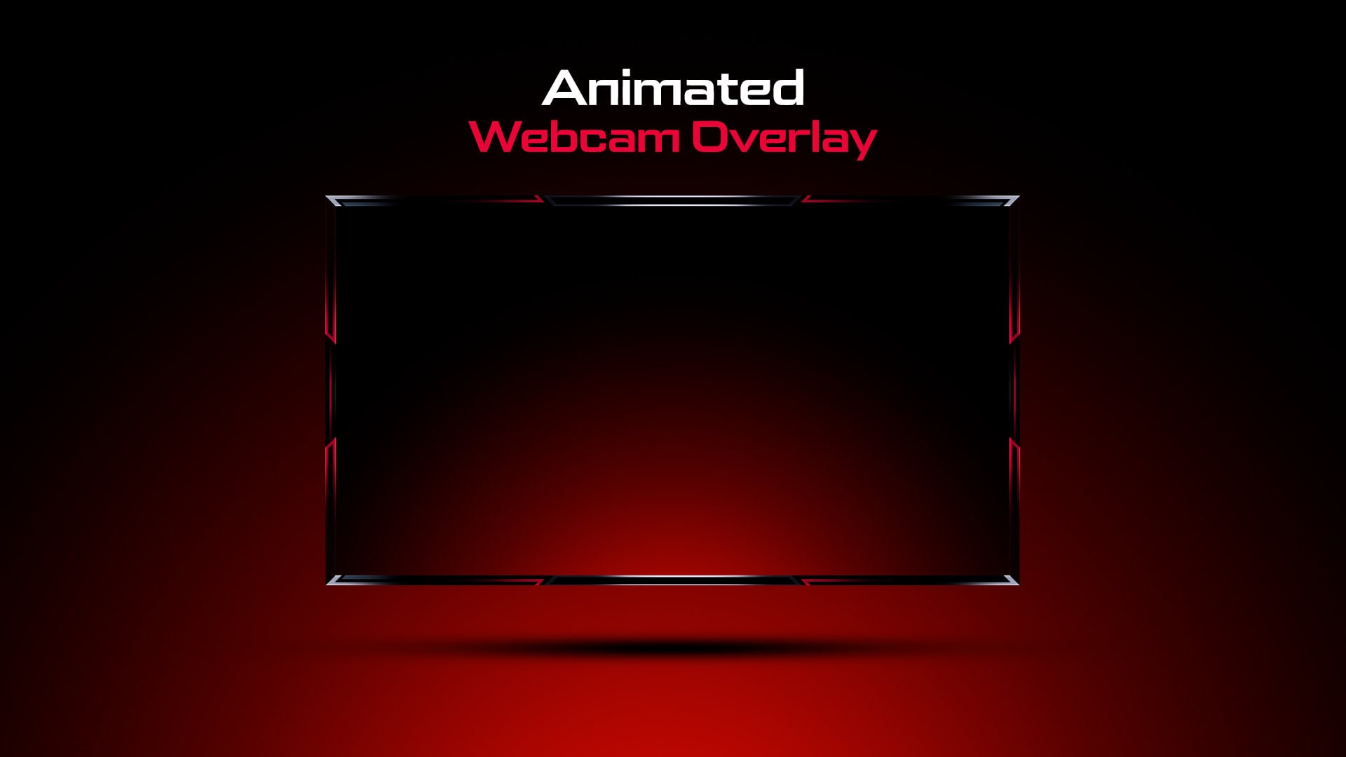 Minimal Red Webcam Overlay Template // Animated Webcam Overlay ...