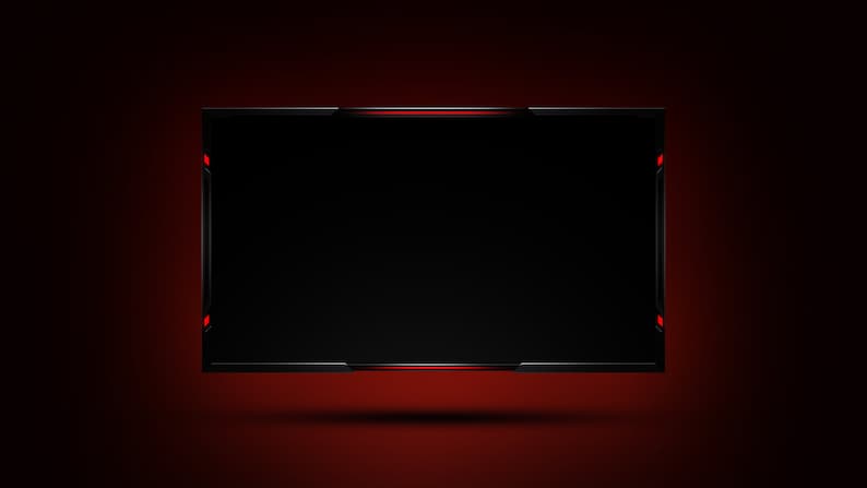 Animated Black & Red Webcam Overlay // Clean Webcam Overlay Template ...