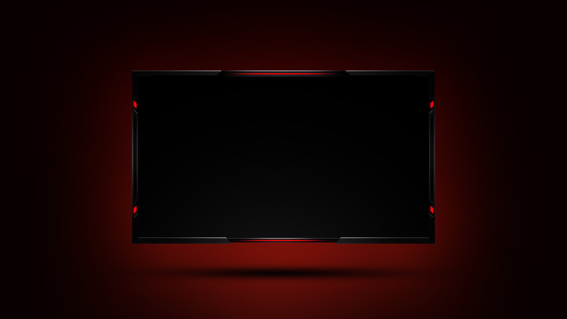 Animated Black & Red Webcam Overlay // Clean Webcam Overlay Template ...