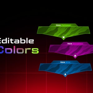 Animated Red Stream Alerts // Minimal Twitch Alerts Template // Red ...