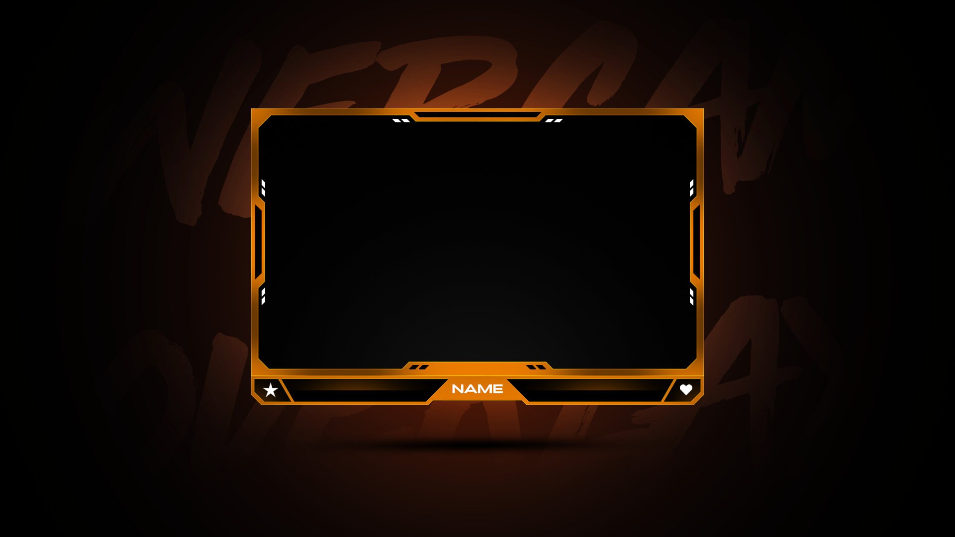 Orange Animated Webcam Overlay: Clean Stream Template - Etsy