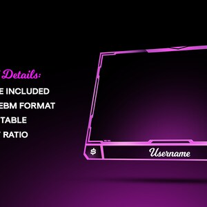 Animated Pink Webcam Overlay: Clean Stream Facecam Template - Etsy