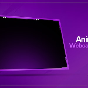 Animated Purple Webcam Overlay Template // Webcam Overlay for Streamers ...