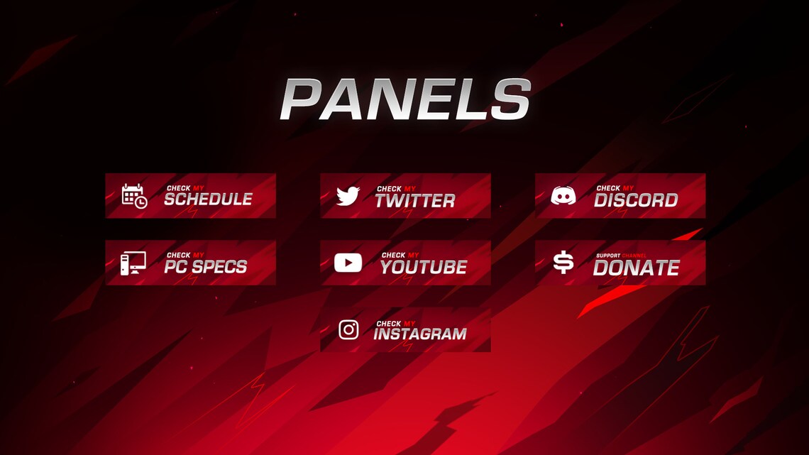 Minimal Red Stream Overlay Pack for Twitch Kick & Youtube - Etsy