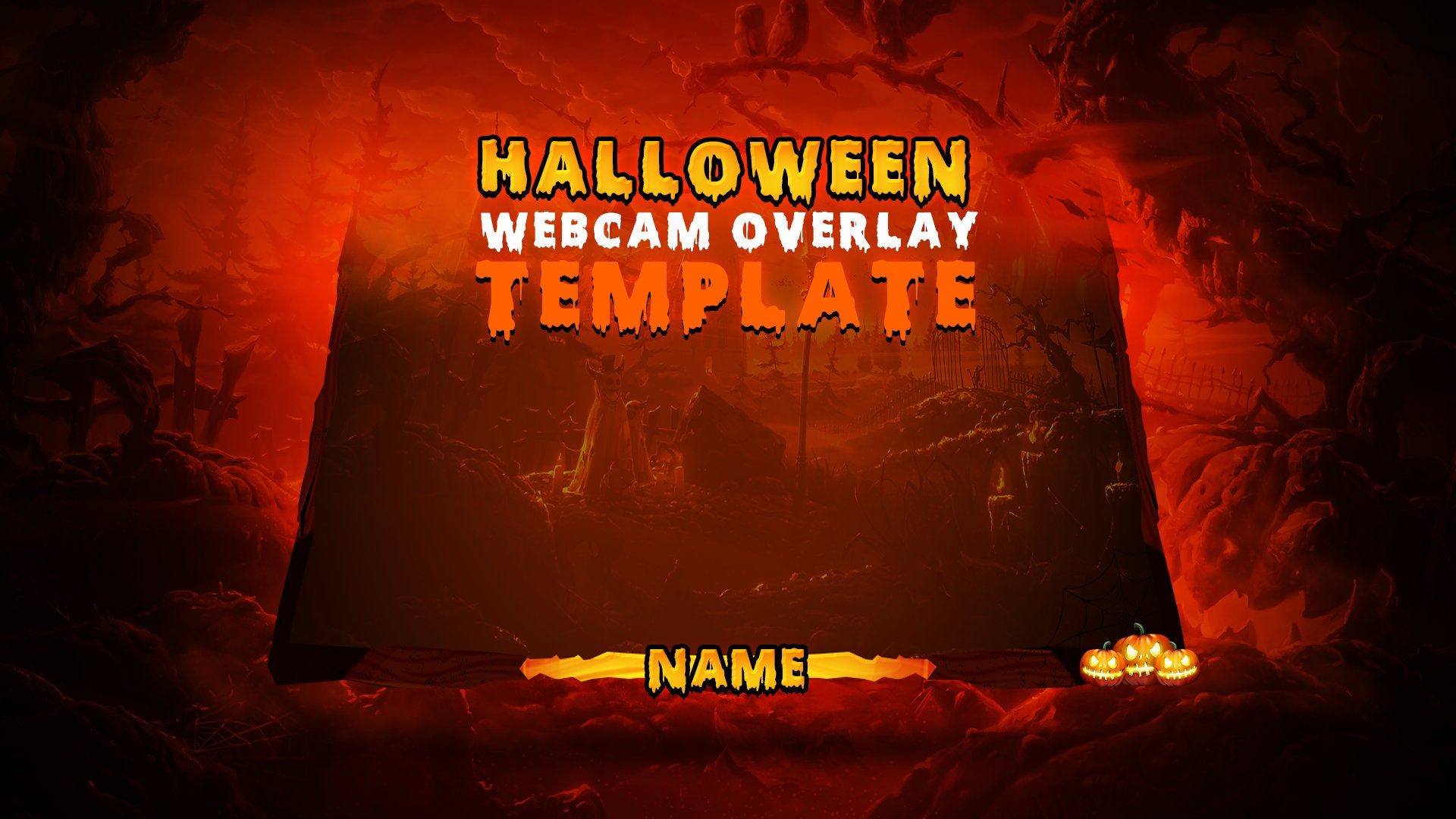 Halloween Webcam Overlay // Animated Halloween Webcam Overlay ...