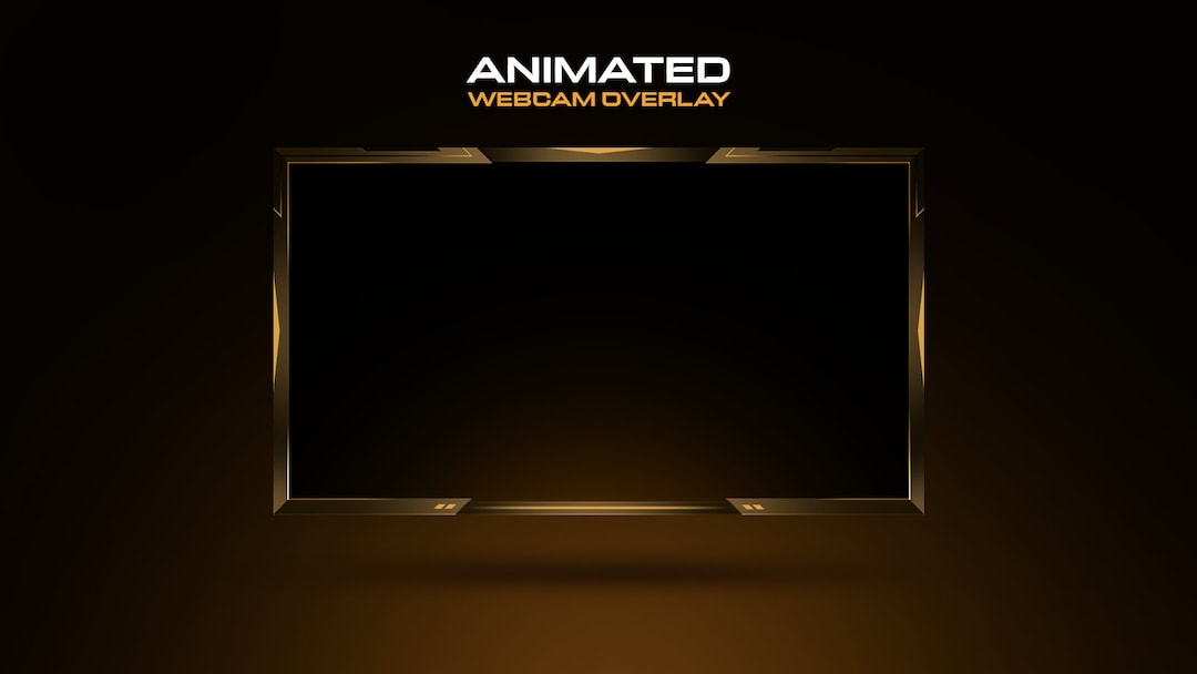 Minimal Yellow Webcam Overlay // Animated Webcam Overlay Template - Etsy