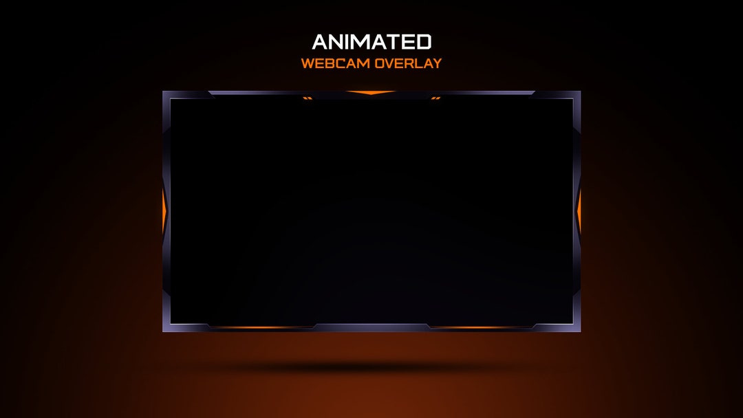 Animated Orange Webcam Overlay Template for Streamers/twitch Stream ...