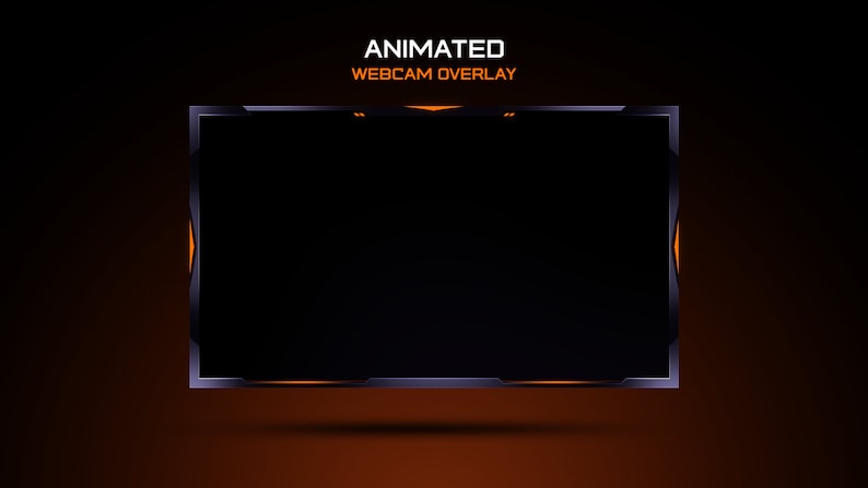 Animated Orange Webcam Overlay Template for Streamers/twitch Stream ...