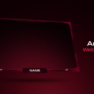 Animated Rounded Webcam Overlay Template // Red Webcam Overlay Template // Stream Overlays ...