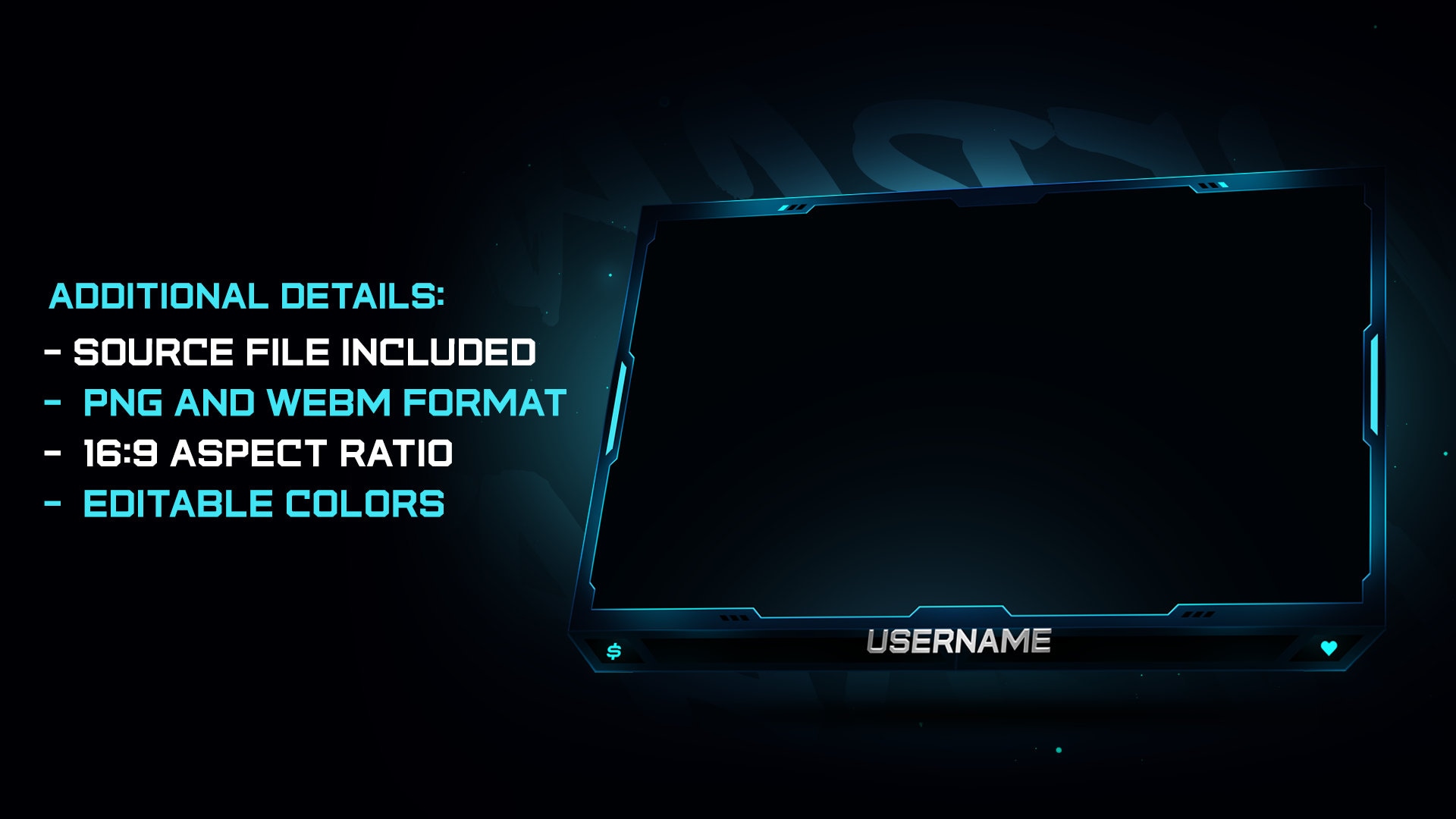 Minimal Animated Twitch Webcam Overlay Template - Etsy