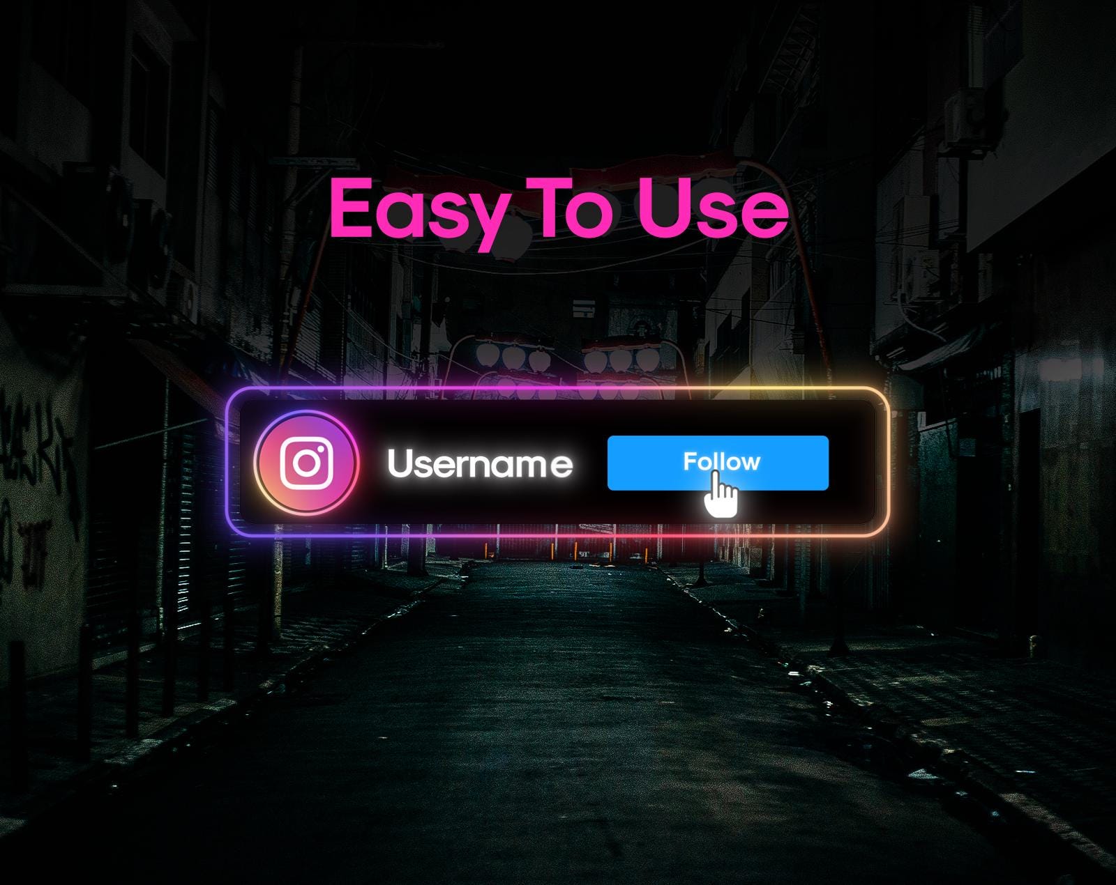Animated Neon Social Media Popup for Youtube, Twitch, Kick Streamers ...