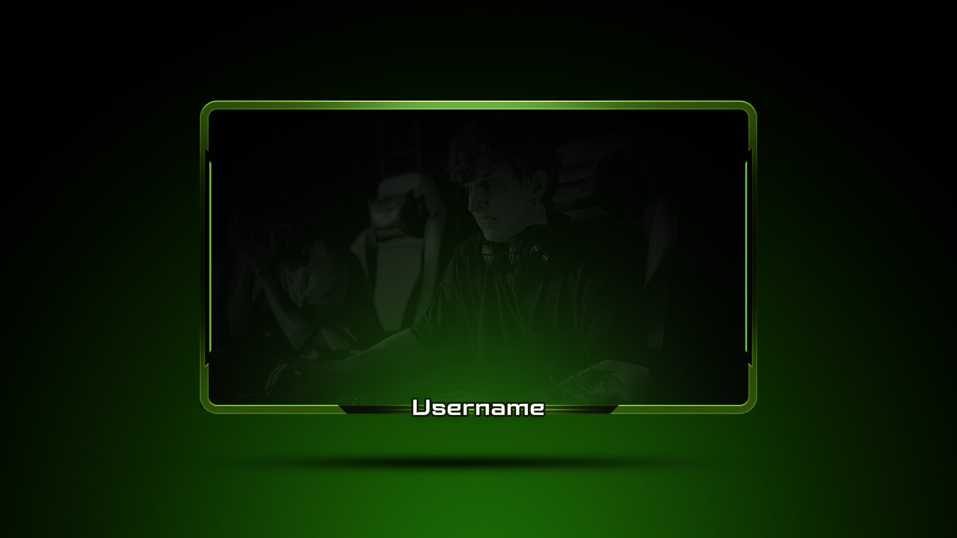 Clean Animated Webcam Overlay // Rounded Green Webcam Overlay Template ...