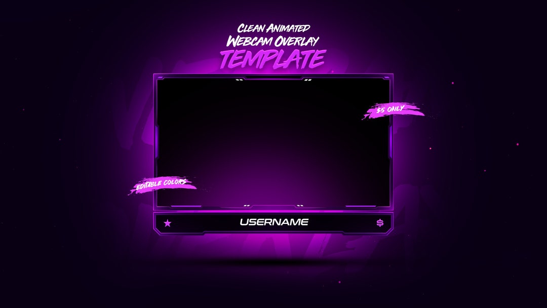 Clean Animated Webcam Overlay /animated Twitch Webcam Overlay/twitch ...