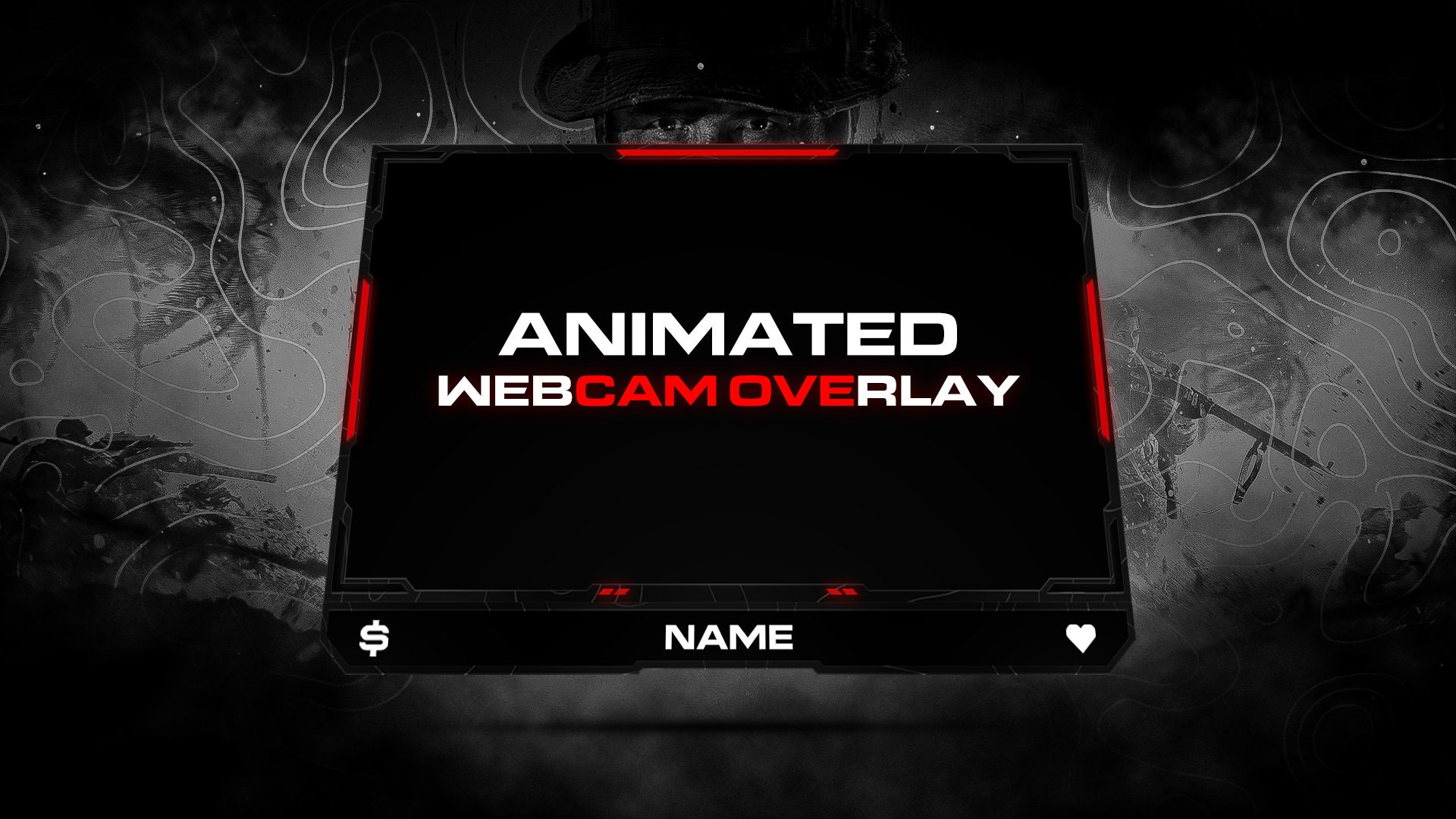 Modern Warfare Animated Webcam Overlay: for Twitch, Kick, Youtube ...