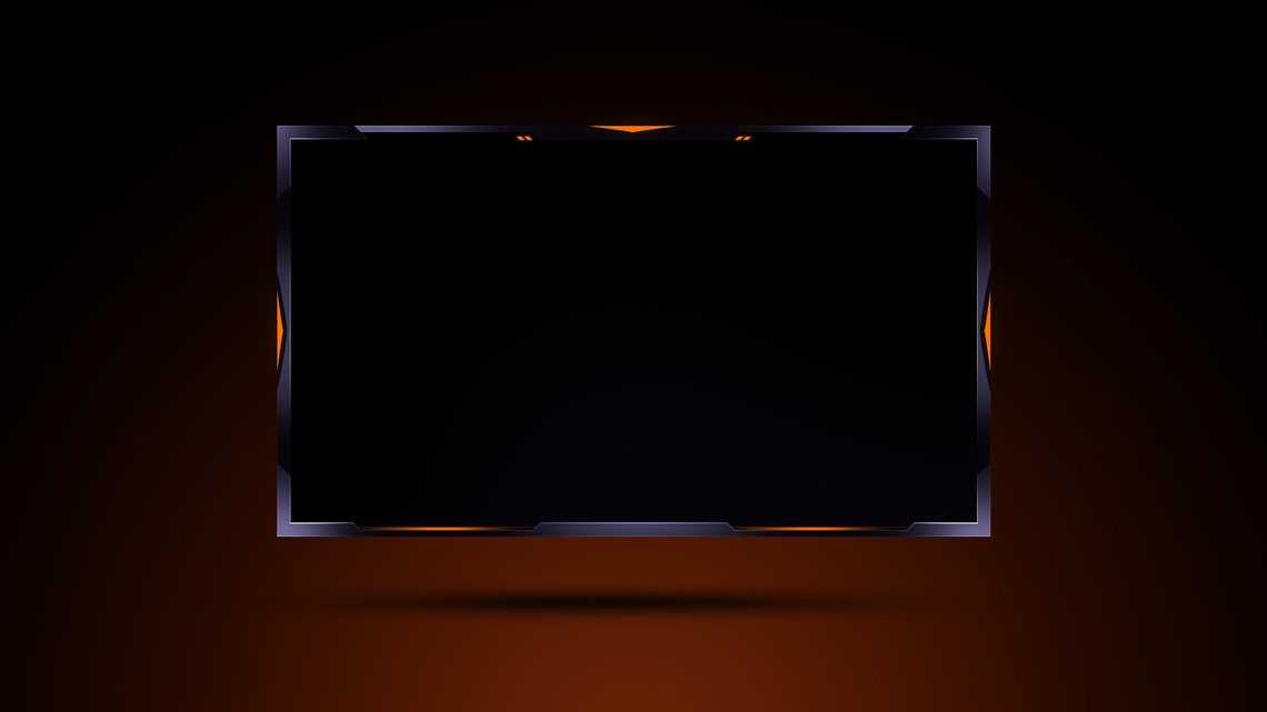 Animated Orange Webcam Overlay Template for Streamers/twitch Stream ...