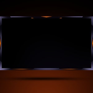 Animated Orange Webcam Overlay Template for Streamers/twitch Stream ...