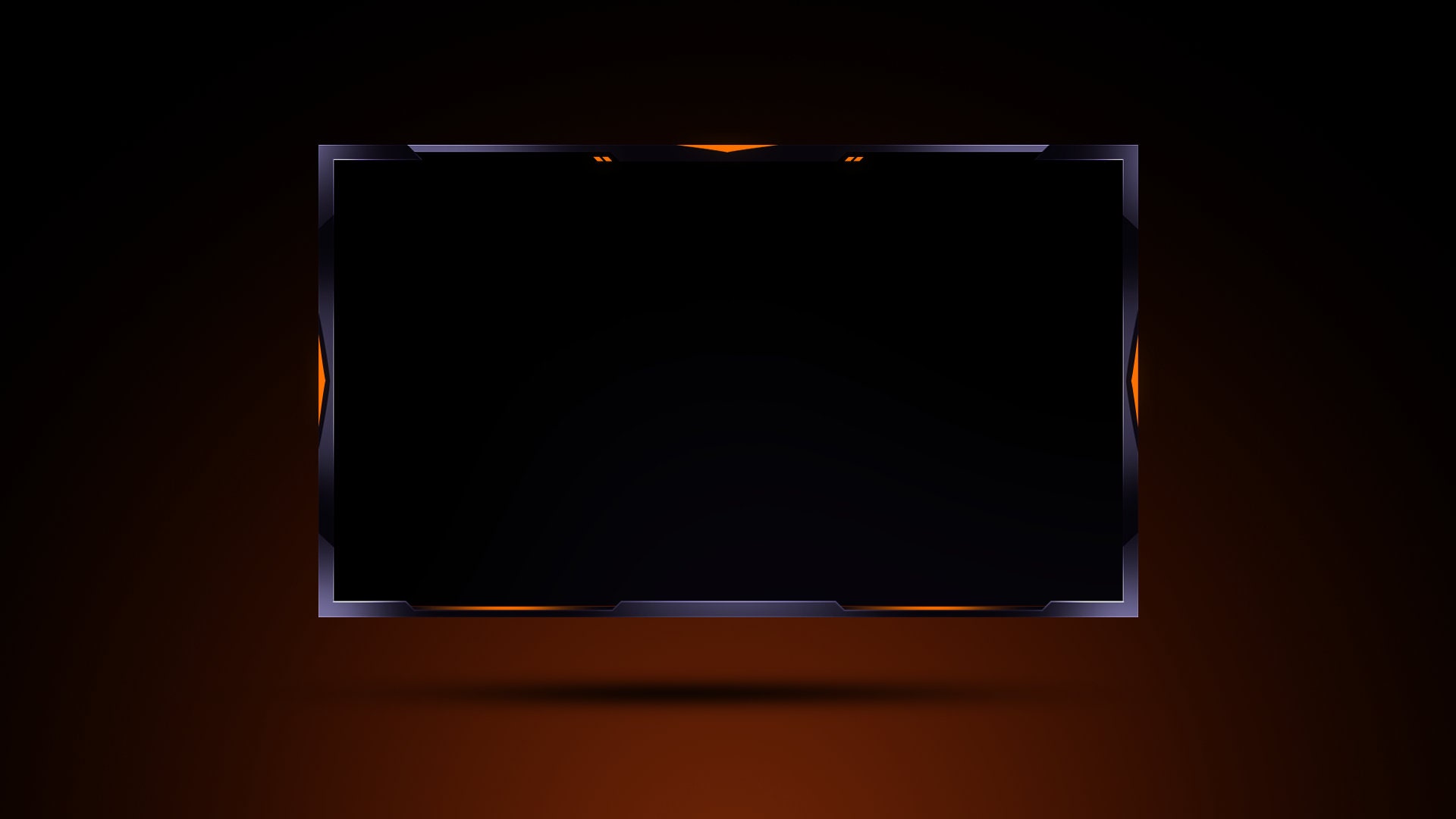 Animated Orange Webcam Overlay Template for Streamers/twitch Stream ...
