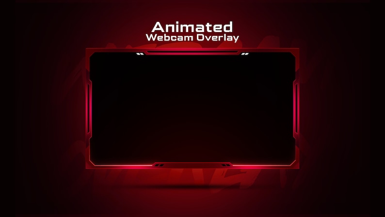 Minimal Animated Webcam Overlay // Animated Red Webcam Overlay Template ...