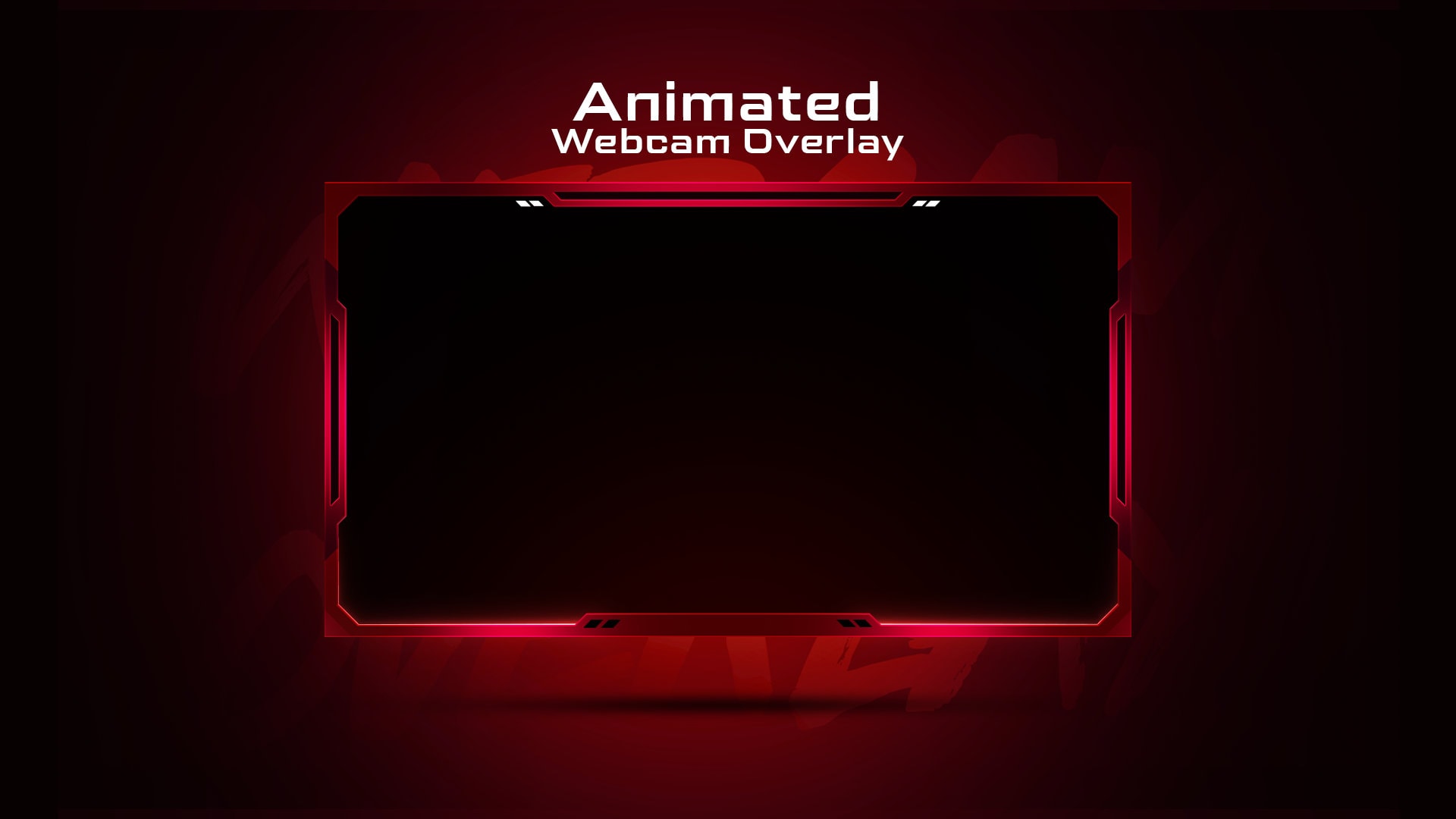 Minimal Animated Webcam Overlay // Animated Red Webcam Overlay Template ...