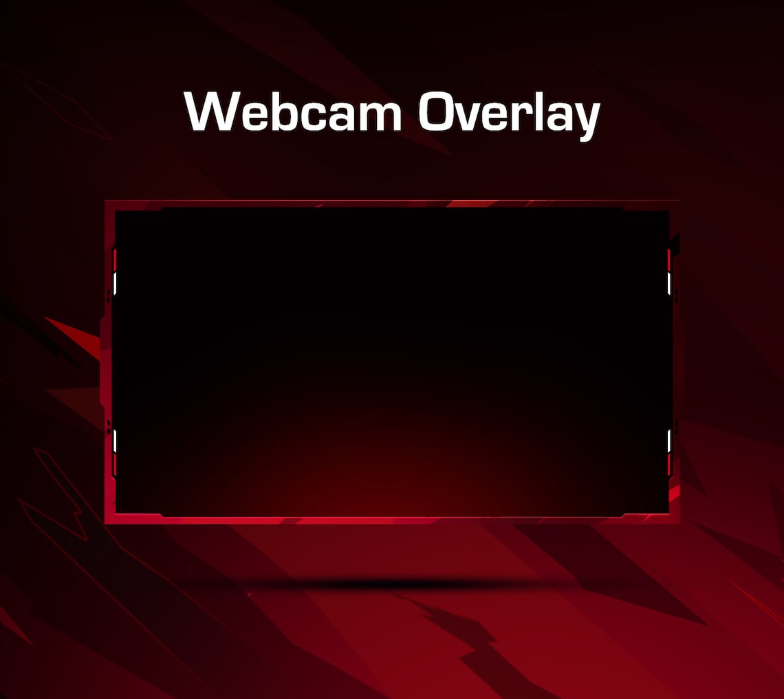Minimal Tiktok Red Stream Overlay Pack, Tiktok Streaming Overlay Pack, Tiktok Overlay Template ...