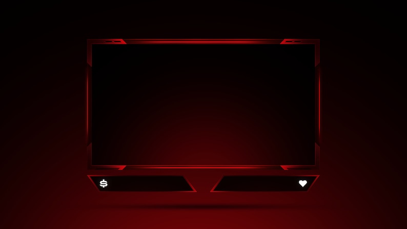 Animate Red Webcam Overlay // Minimal Red Webcam Overlay Template for ...